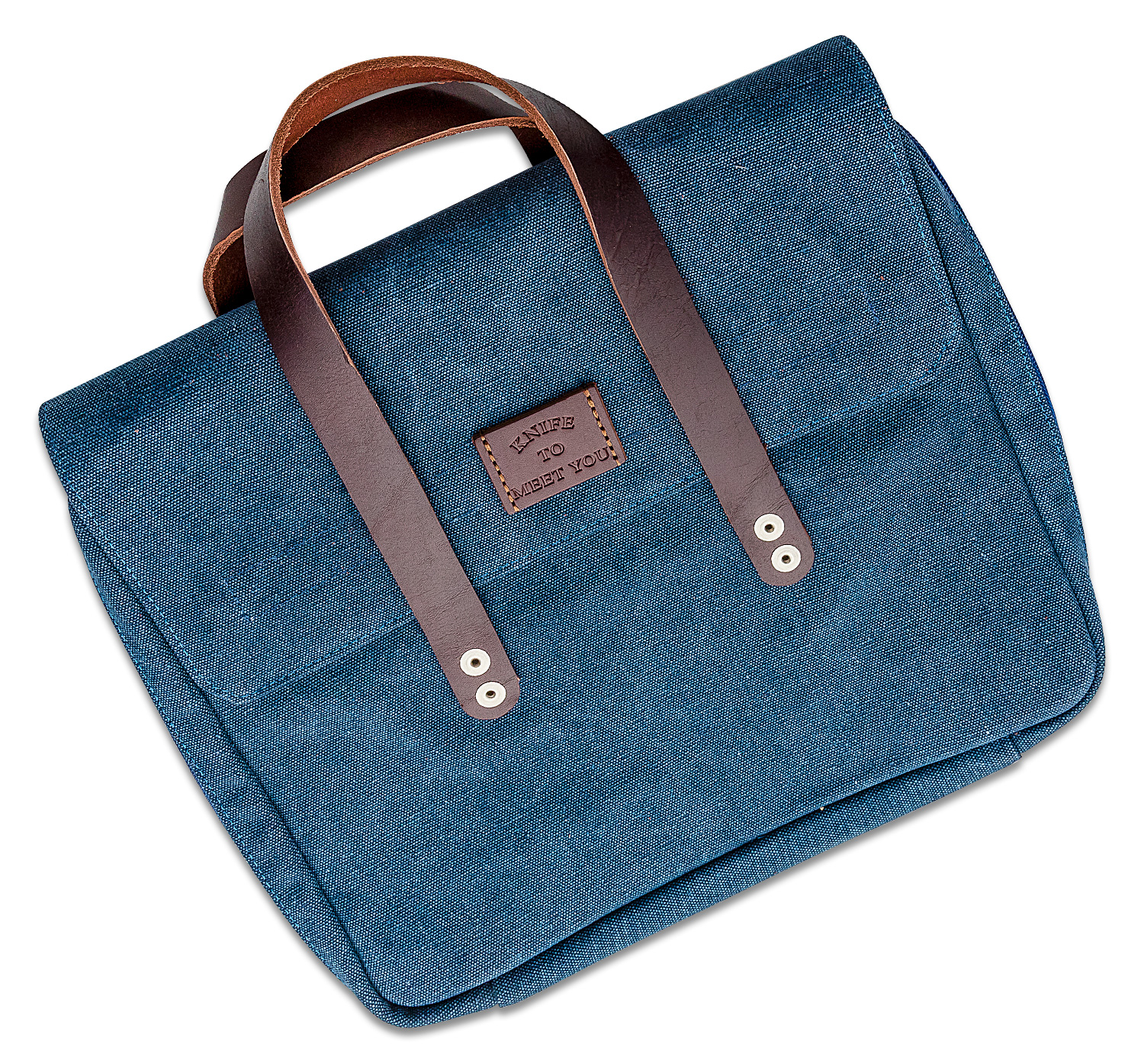 Knife To Meet You BAG-18 - Blue Cotton Knife Bag Holds 18 Knives ...