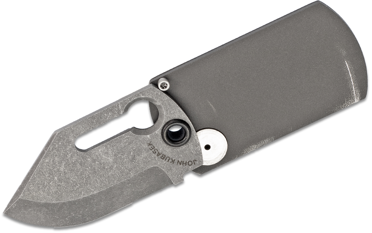 John Kubasek Custom Mag-Tag Dog Tag Folder 1.75" 440C Chisel Ground ...