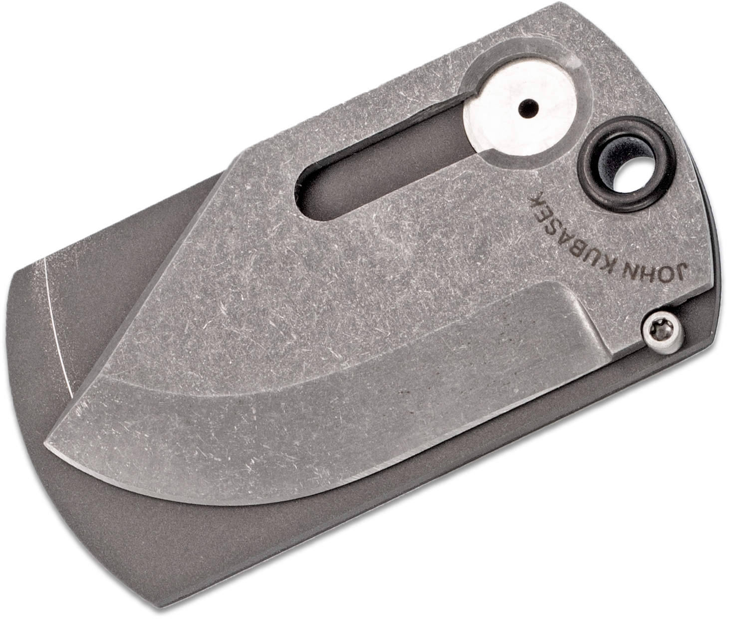 John Kubasek Custom Mag-Tag Dog Tag Folder 1.75" 440C Chisel Ground ...