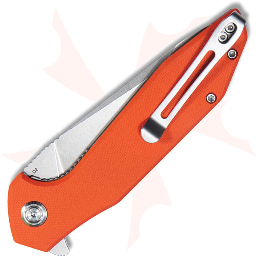 Kubey Knives Nova Flipper Knife 3.62" D2 Stonewashed Drop Point Blade ...