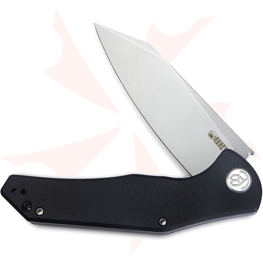 Kubey Knives Flash Flipper Knife 3.82" AUS-10 Bead Blast Reverse Tanto ...