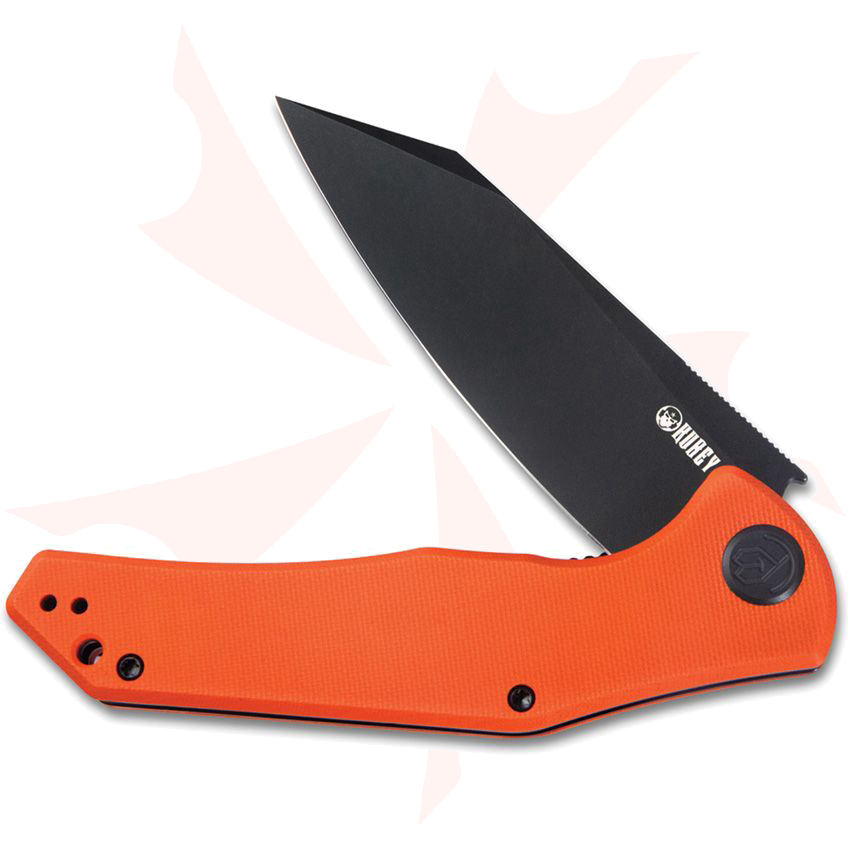 Kubey Knives Flash Flipper Knife 3.82" AUS-10 Black Reverse Tanto Blade ...