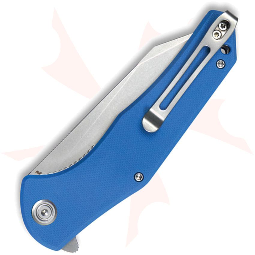 Kubey Knives Flash Flipper Knife 3.82" AUS-10 Stonewashed Reverse Tanto ...