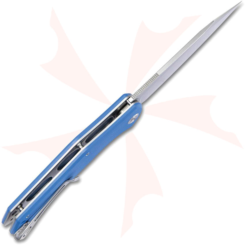 Kubey Knives Flash Flipper Knife 3.82" AUS-10 Stonewashed Reverse Tanto ...