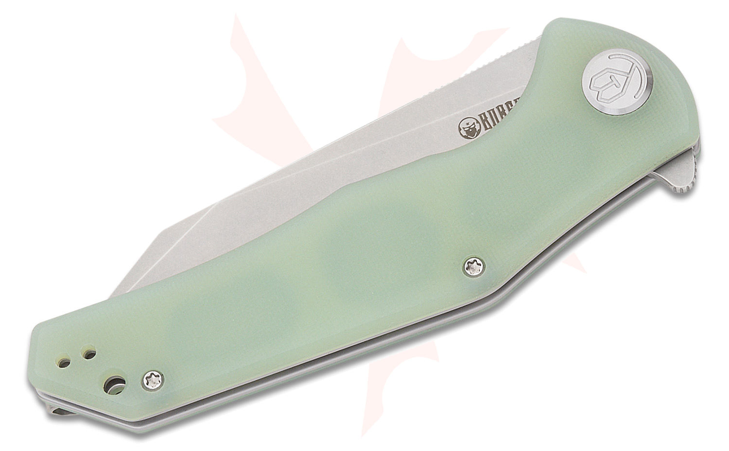 Kubey Knives Flash Flipper Knife 3.82" AUS-10 Stonewashed Reverse Tanto ...
