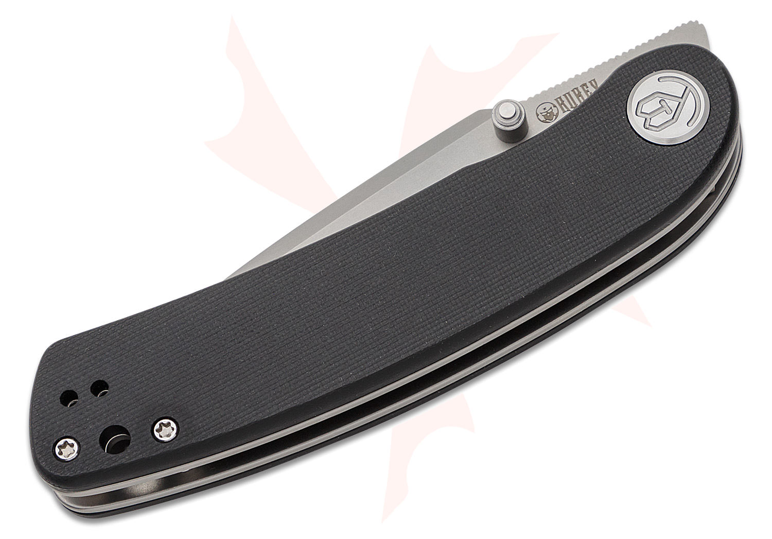 Kubey Knives Momentum Front Flipper Knife 3.43" AUS-10 Bead Blast Drop ...