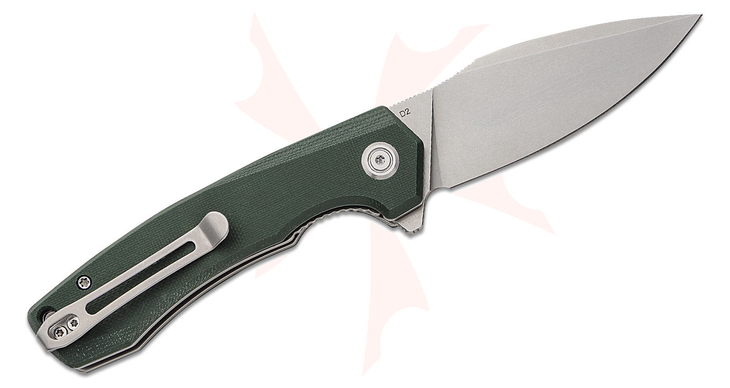 Kubey Knives Calyce Flipper Knife 3.27" D2 Bead Blast Harpoon Blade ...