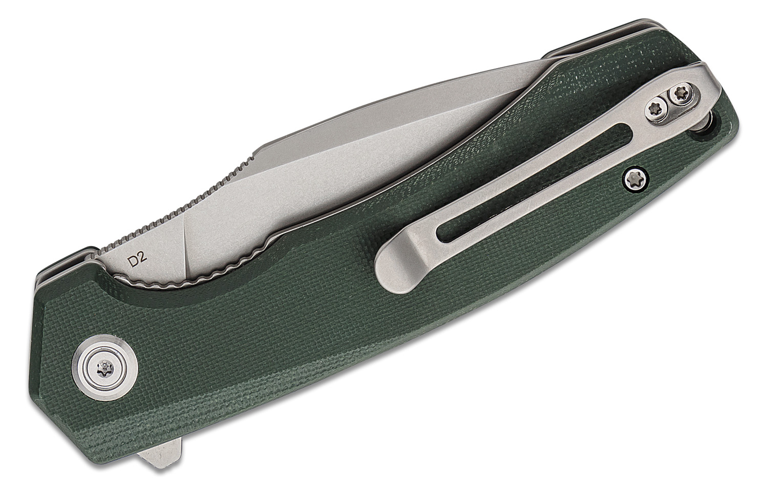 Kubey Knives Calyce Flipper Knife 3.27" D2 Bead Blast Harpoon Blade ...