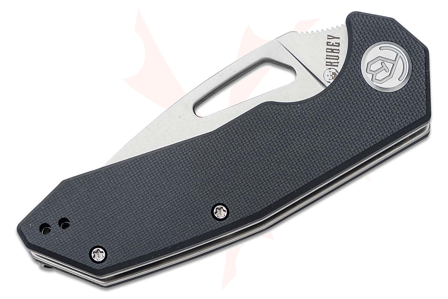 Kubey Knives Coeus Folding Knife 3.11" D2 Bead Blasted Drop Point Blade ...