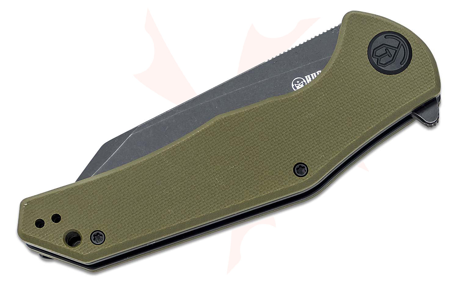 Kubey Knives Flash Flipper Knife 3.82" D2 Black Reverse Tanto Blade, OD ...