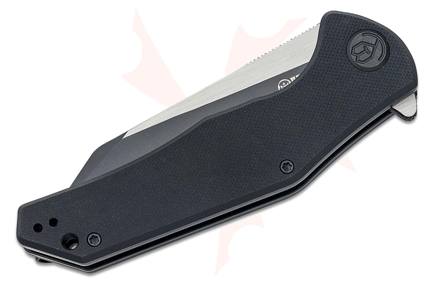Kubey Knives Flash Flipper Knife 3.82" D2 Black Reverse Tanto Blade ...