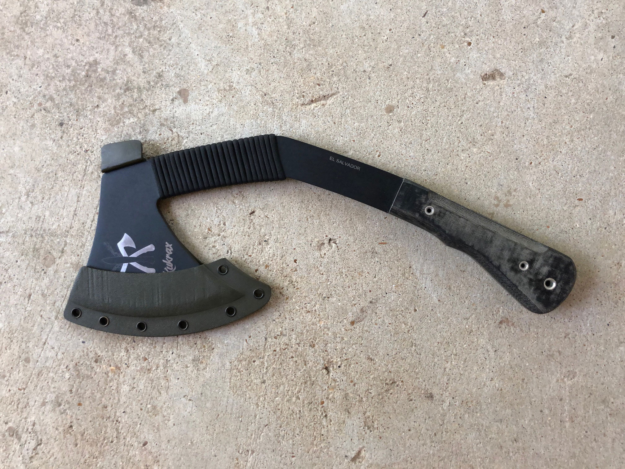 Kukrax Tak Axe Tactical/Survival Tomahawk 6" 1075 Carbon Steel Blade ...