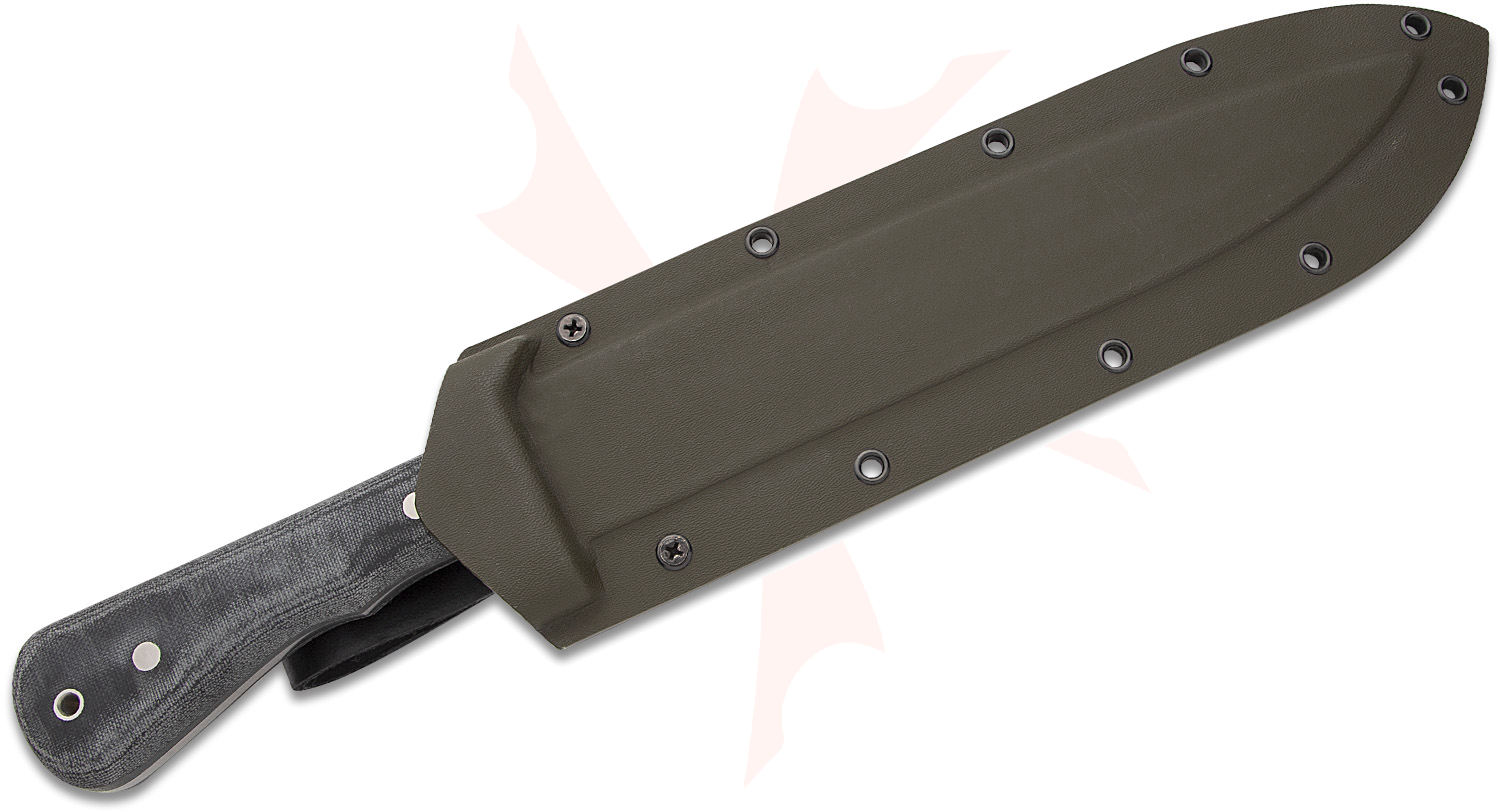 Kukrax MOST Knife 11.46" 1075 Black Powder Coat Blade, Black Micarta ...