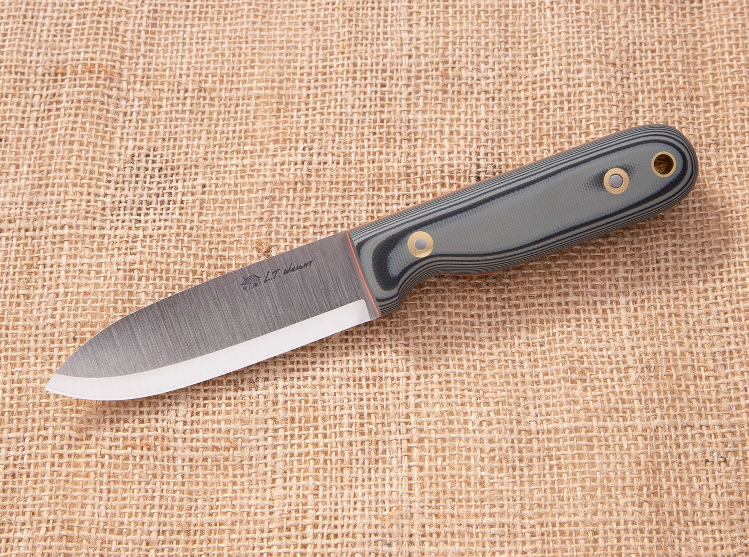 L.T. Wright Bushcrafter 3.95" CPM-MagnaCut Fixed Blade Knife, Scandi ...