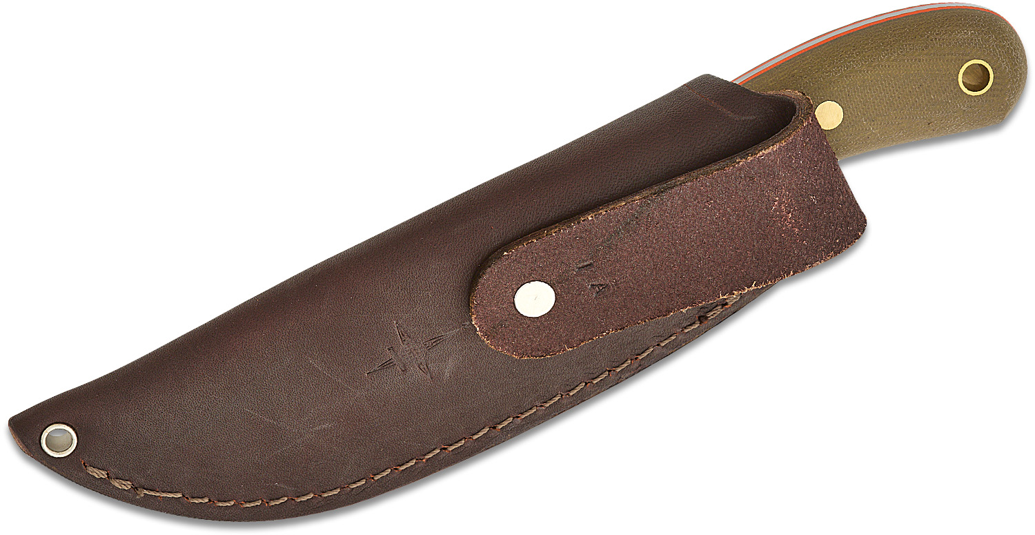 L.T. Wright Camp MUK Fixed Blade Knife 3.6" A2 Flat Ground Nessmuk ...