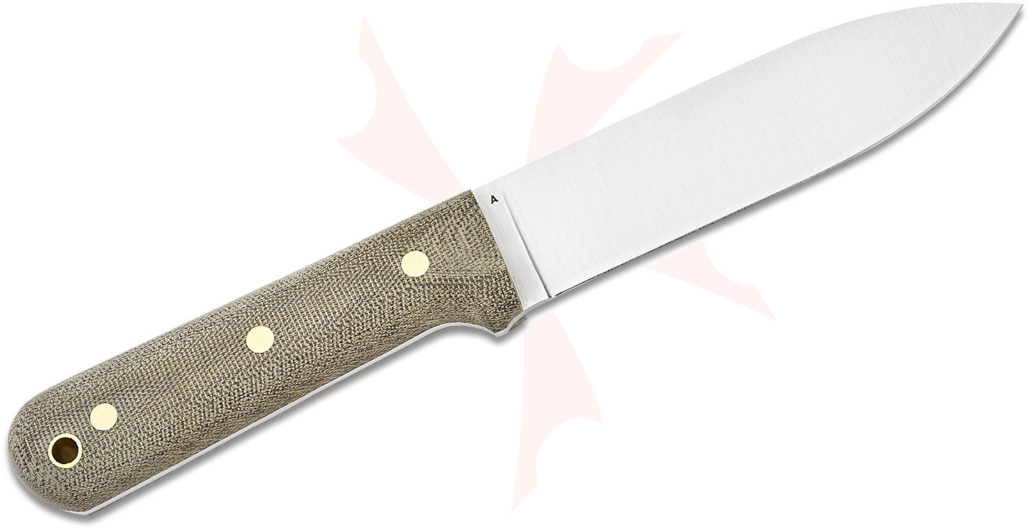 L.T. Wright Gen 5 Fixed Blade Knife 5.1" A2 Flat Grind Kephart Blade, Green Canvas Micarta ...