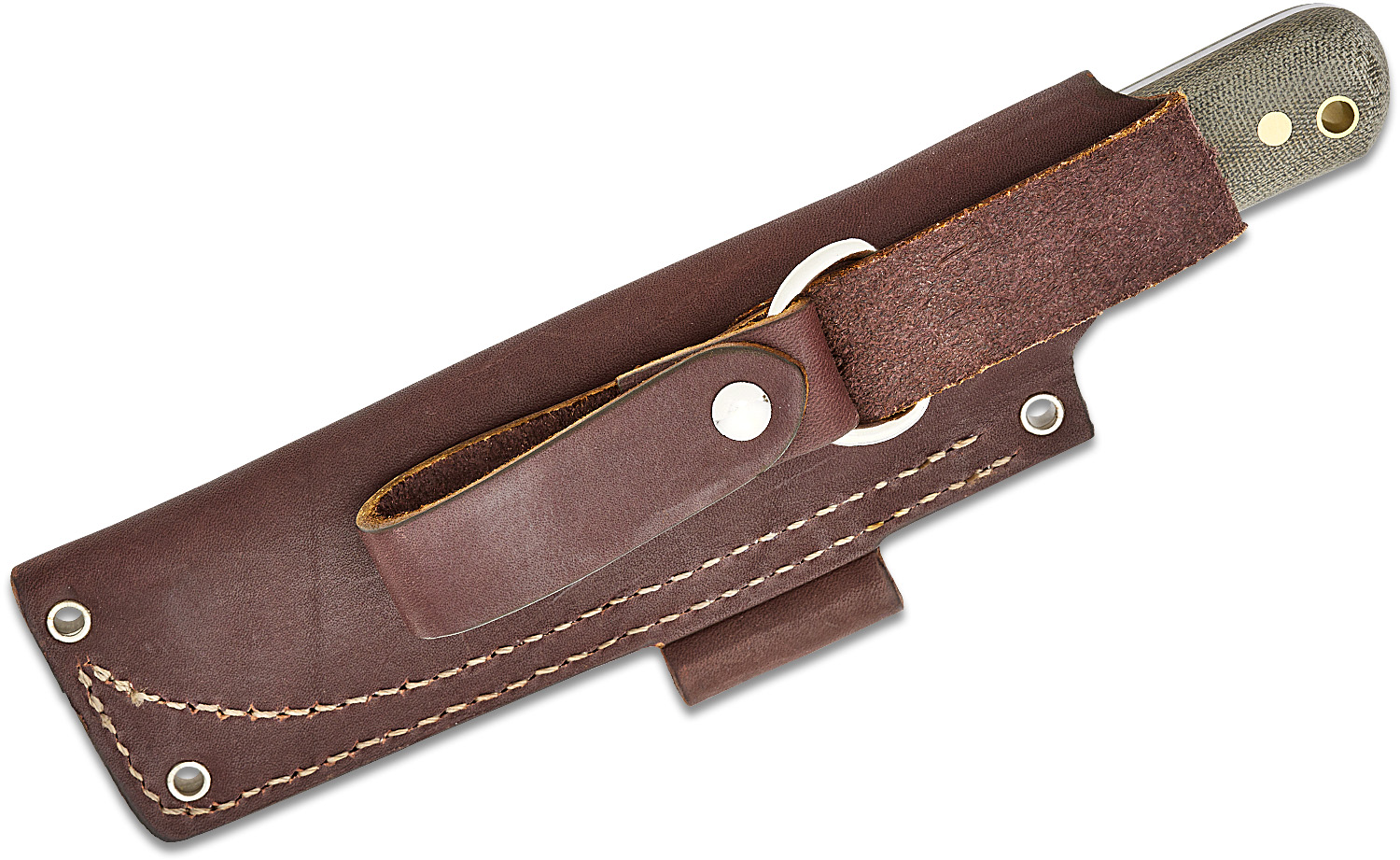 L.T. Wright Gen 5 Fixed Blade Knife 5.1" A2 Flat Grind Kephart Blade, Green Canvas Micarta ...