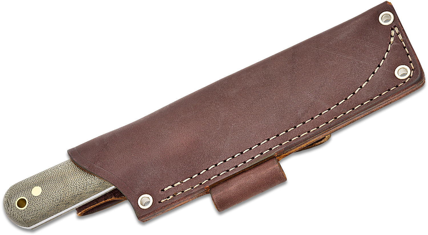 L.T. Wright Gen 5 Fixed Blade Knife 5.1" A2 Flat Grind Kephart Blade, Green Canvas Micarta ...