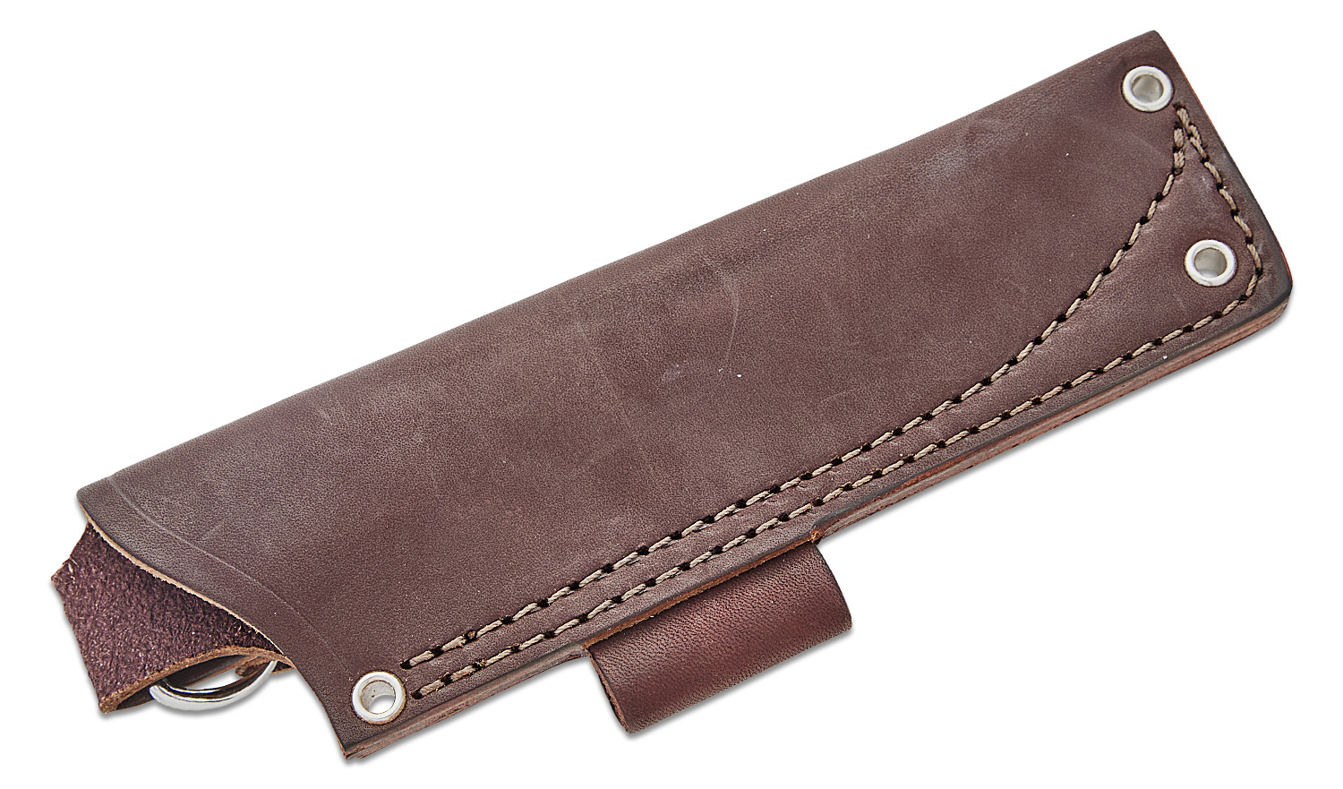 L.T. Wright Gen 5 5.1" A2 Scandi Grind Kephart Fixed Blade Knife, Black Canvas Micarta, Leather ...