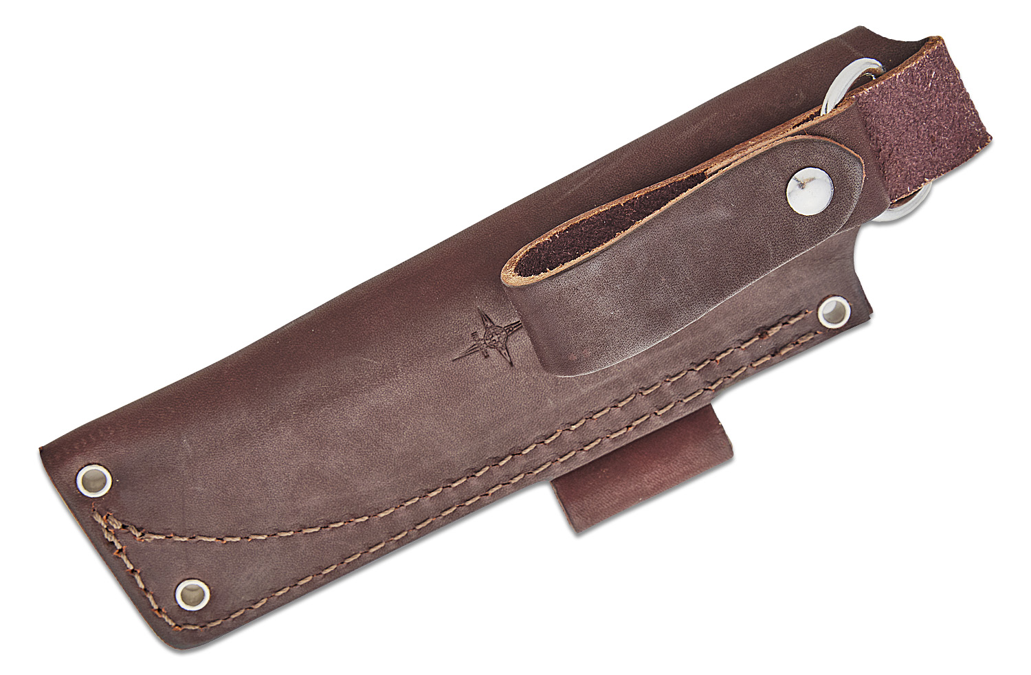 L.T. Wright Gen 5 5.1" A2 Scandi Grind Kephart Fixed Blade Knife, Black Canvas Micarta, Leather ...