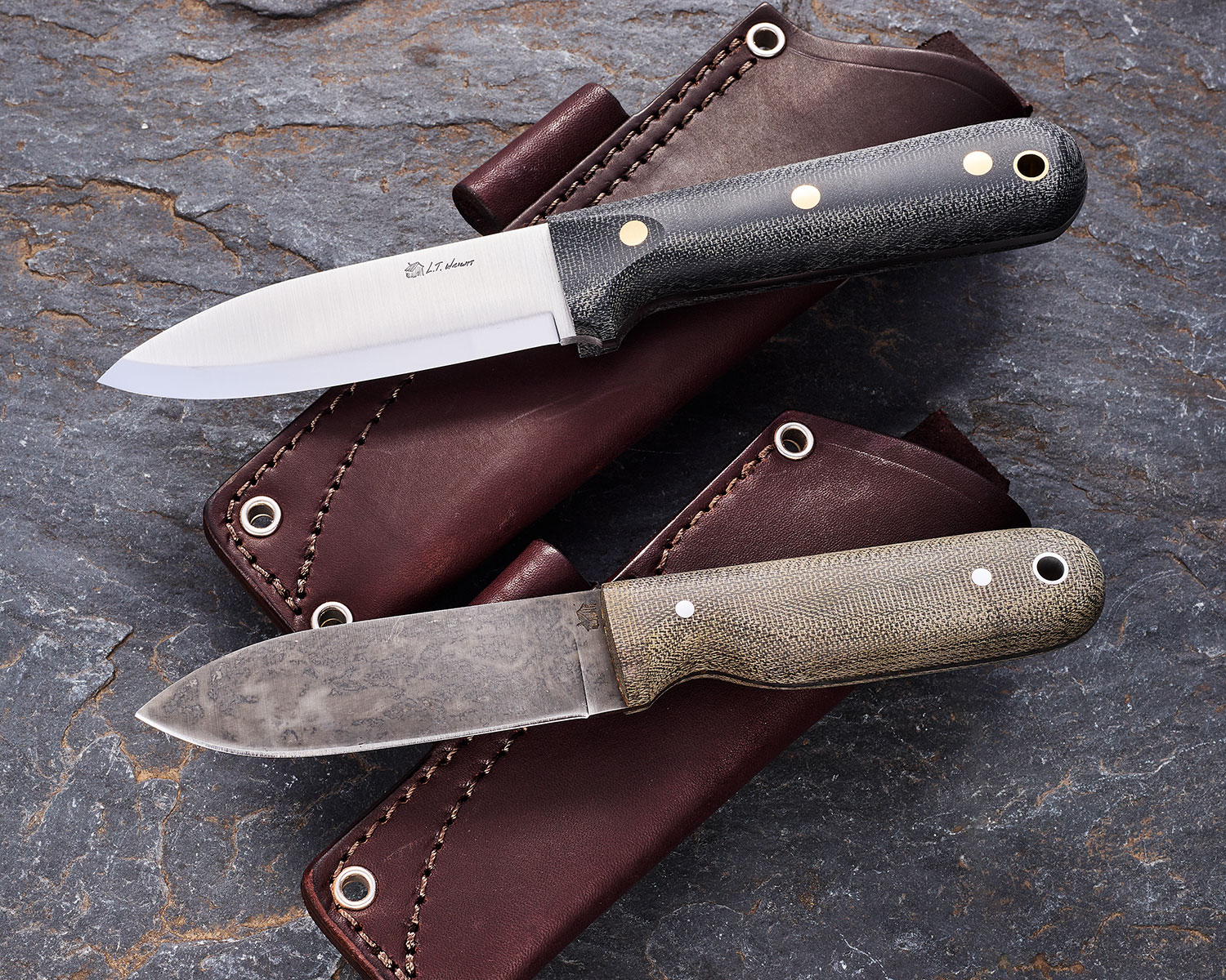 L.T. Wright Genesis Kephart Style 4.25" A2 Scandi Grind Fixed Blade ...