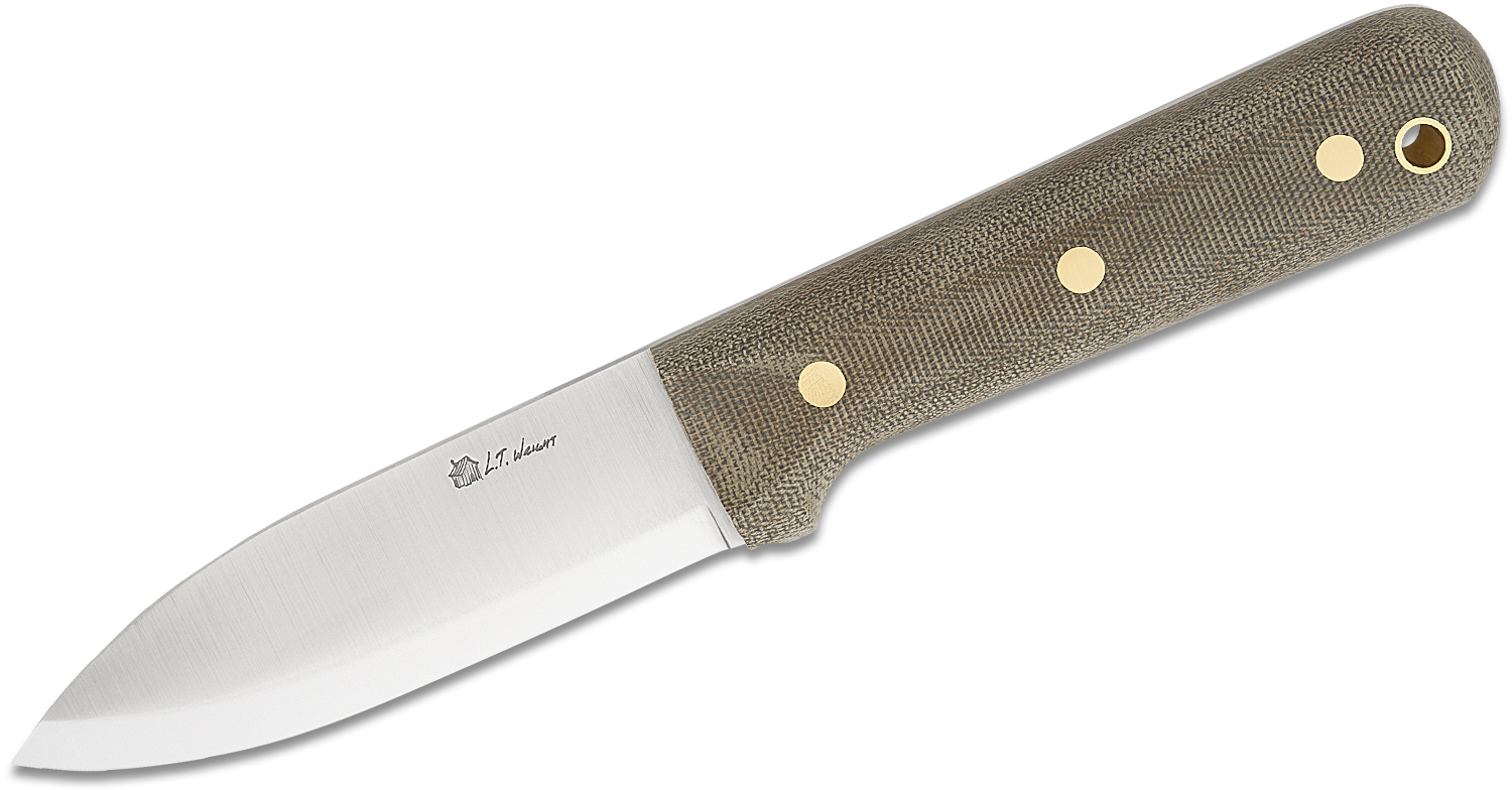 L.T. Wright Genesis Kephart Style 4.25" A2 Scandi Grind Fixed Blade ...