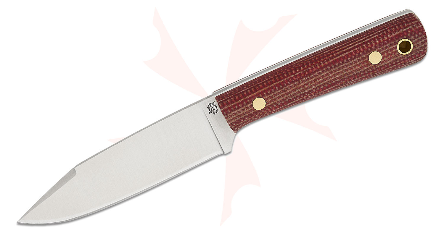 L.T. Wright Large Pouter Fixed Blade 4.6" AEB-L Flat Grind Seax Blade ...