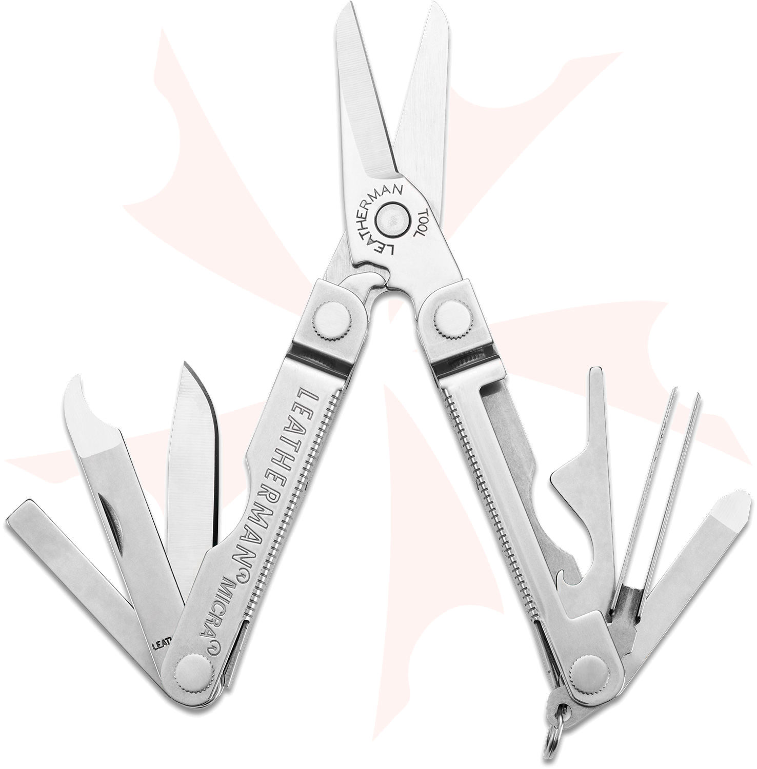 Leatherman Micra Keychain Mini Multi-Tool, 2.5" Closed, Stainless Steel ...