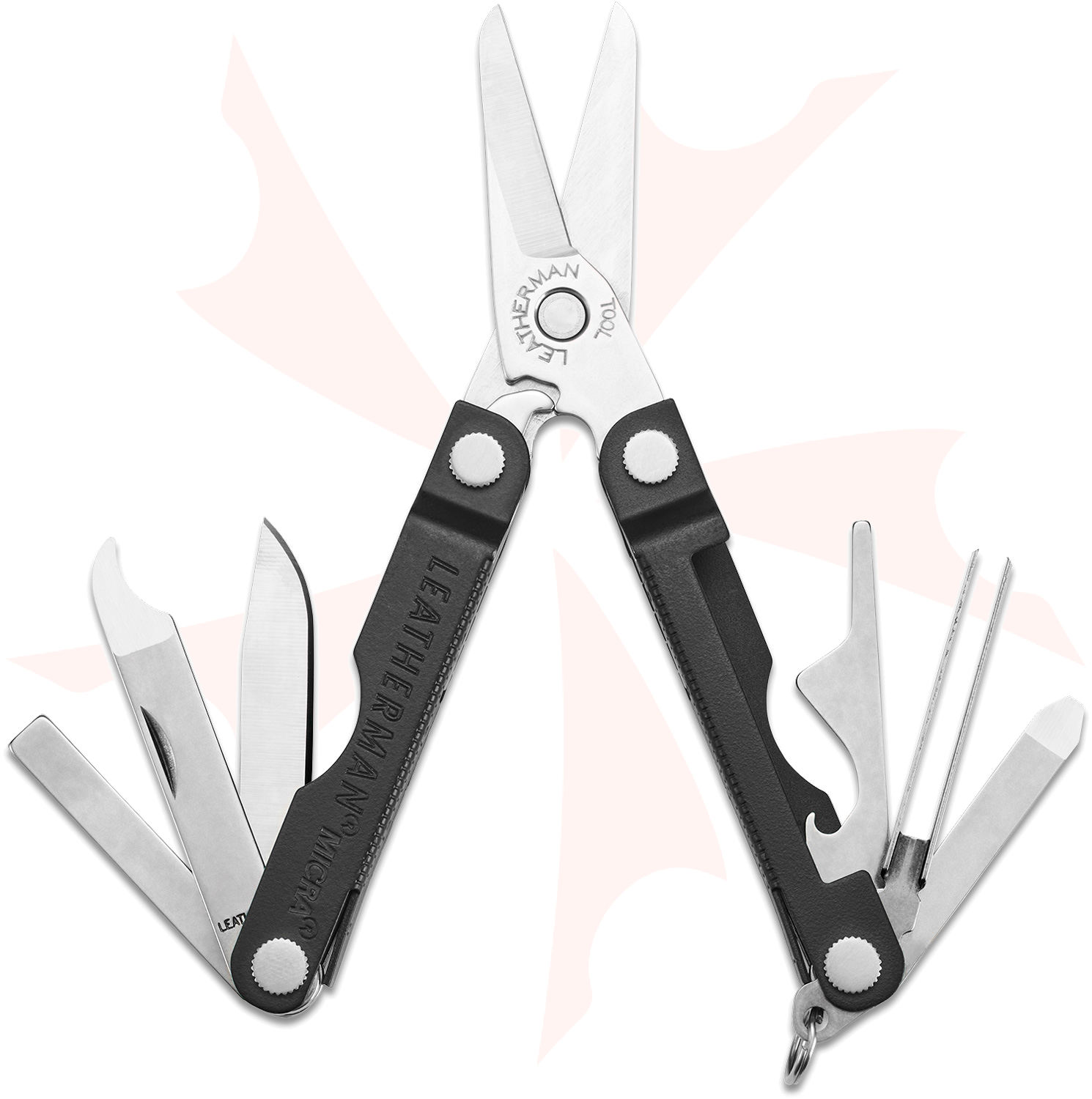 Leatherman Micra Keychain Mini Multi-Tool, 2.5" Closed, Jet Black ...