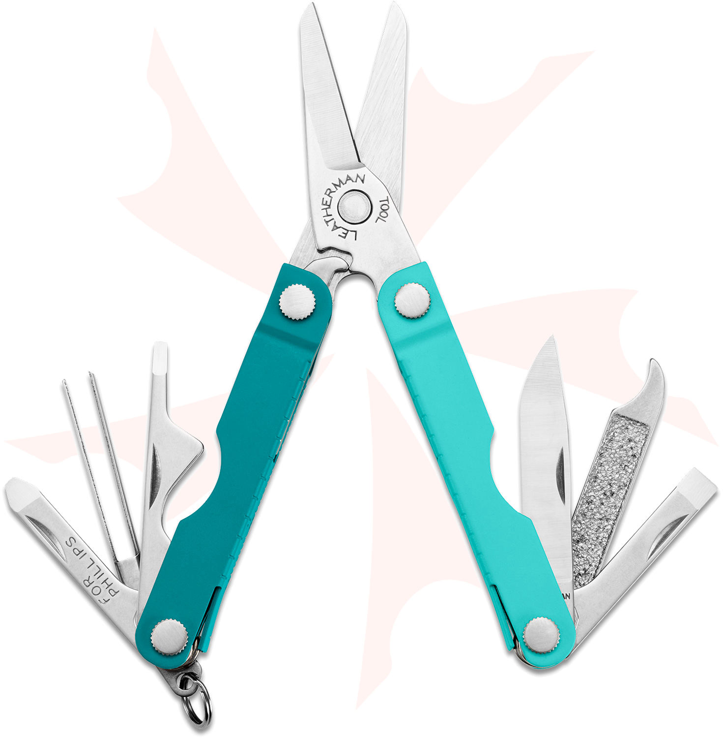 Leatherman Micra Keychain Mini Multi-Tool, 2.5" Closed, Parakeet Blue ...