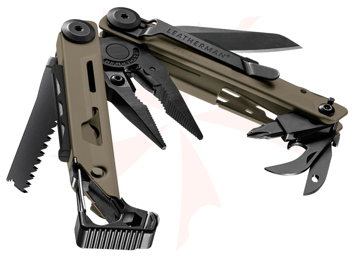 Leatherman Signal Full-Size Multi-Tool, Coyote Tan, Safety Whistle ...