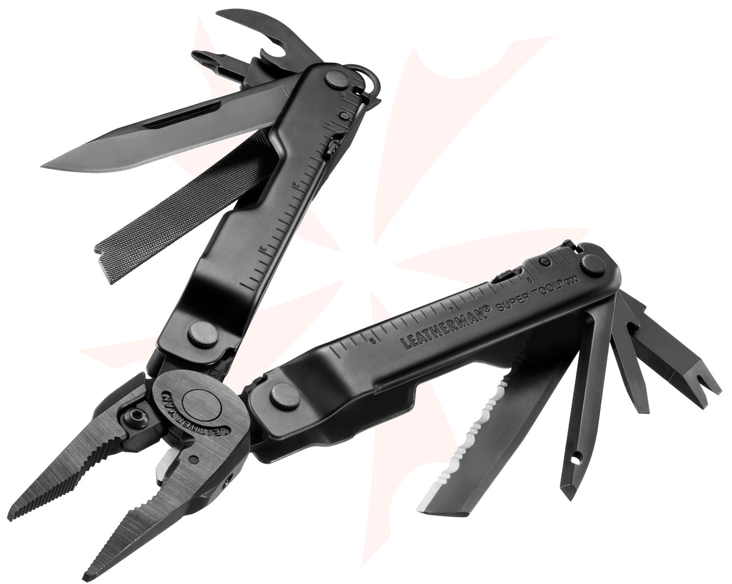 Leatherman Super Tool 300M Heavy-Duty Multi-Tool, Black, MOLLE Sheath ...