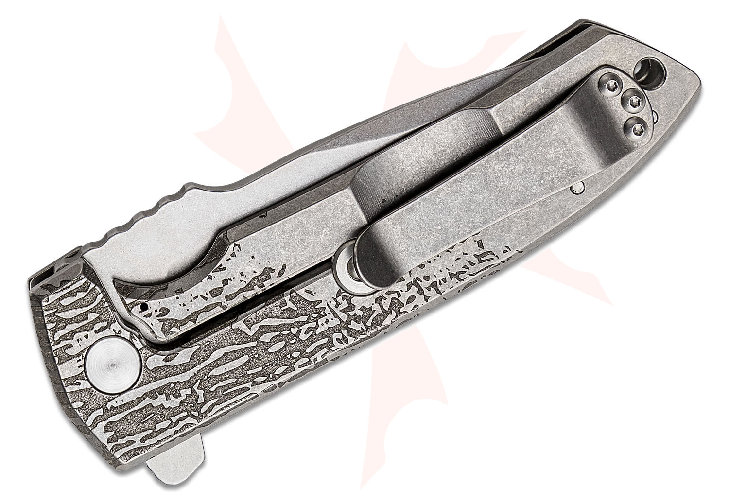 Les George VECP Mid-Tech Flipper Knife 3.5" CTS-204P Stonewashed Drop ...