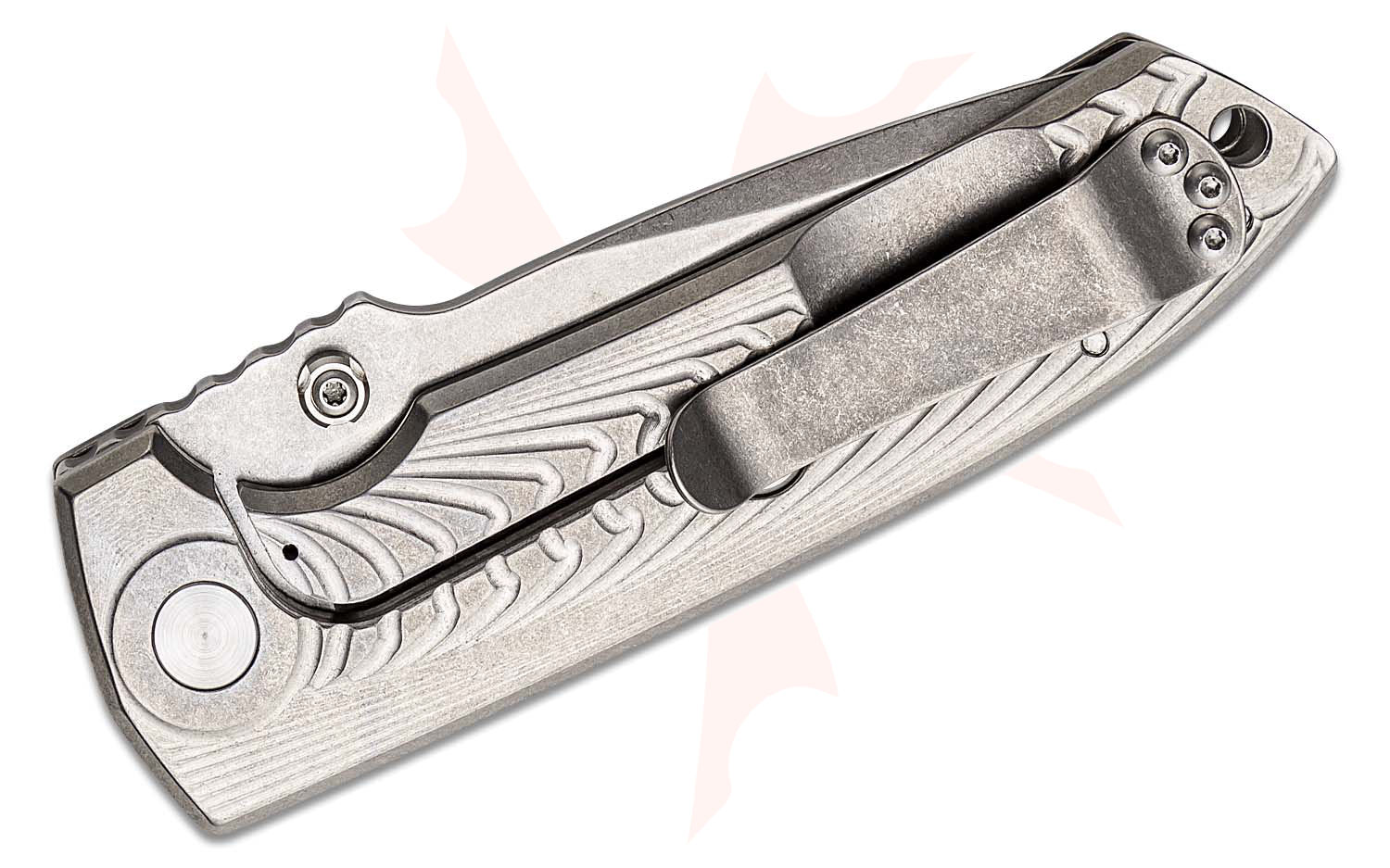 Les George VECP Mid-Tech Folding Knife 3.5" Stonewashed CTS-XHP Plain ...