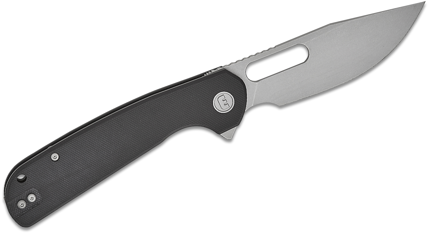 Liong Mah Designs Eutektik Trinity Left Handed Flipper Knife 3.75" 14C28N Stonewashed Clip Point ...