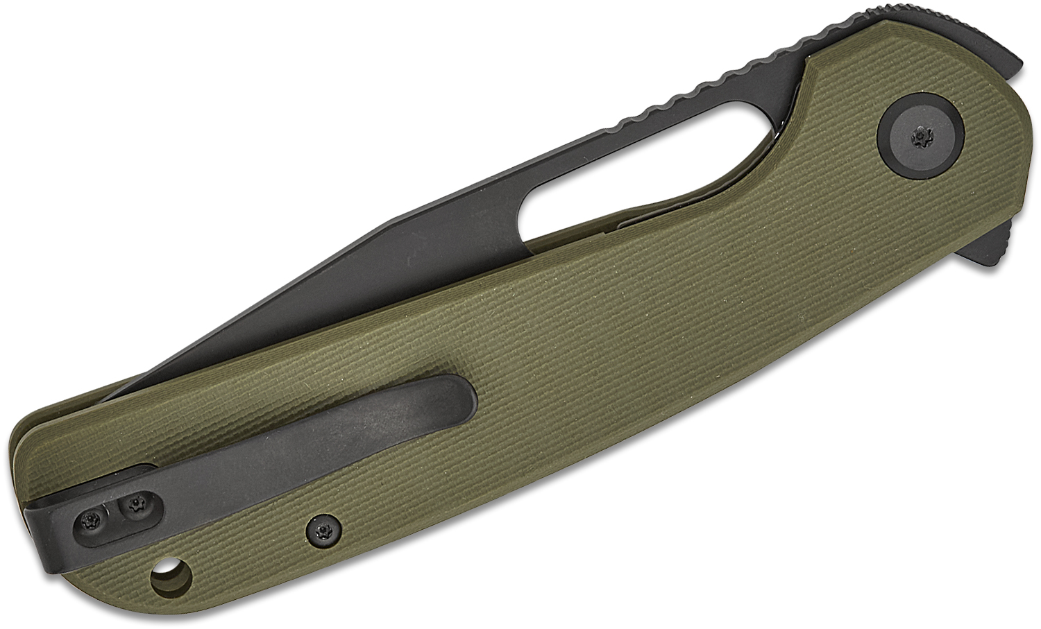 Liong Mah Designs Eutektik Trinity Left Handed Flipper Knife 3.75" 14C28N Black Stonewashed Clip ...