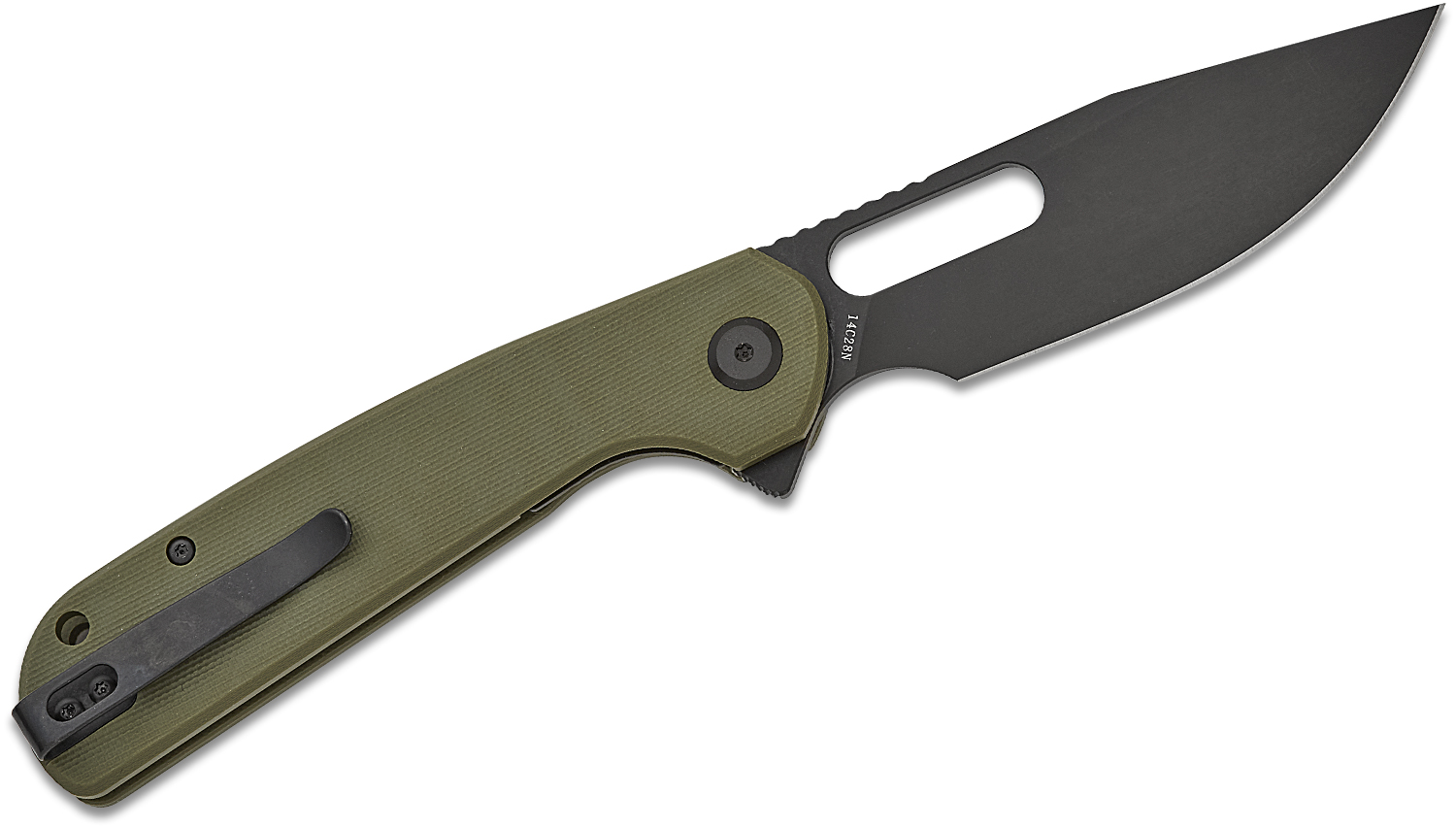 Liong Mah Designs Eutektik Trinity Flipper Knife 3.75" 14C28N Black ...