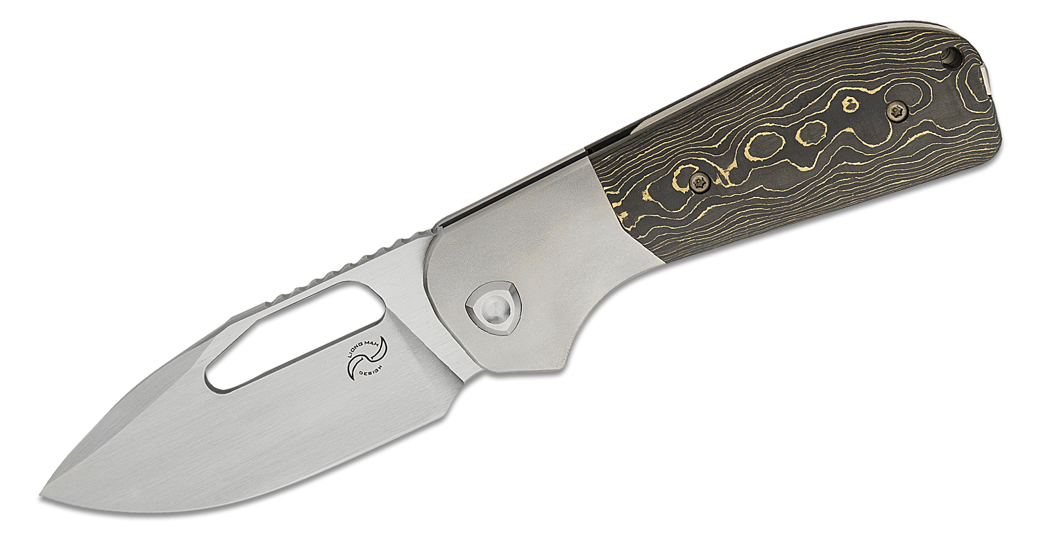Liong Mah Designs Field Duty-3.5 Front Flipper Knife 3.5" CPM-S90V Hand ...