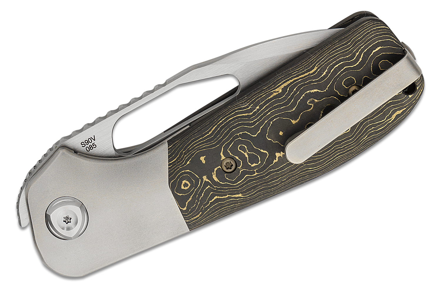 Liong Mah Designs Field Duty-3.5 Front Flipper Knife 3.5" CPM-S90V Hand ...