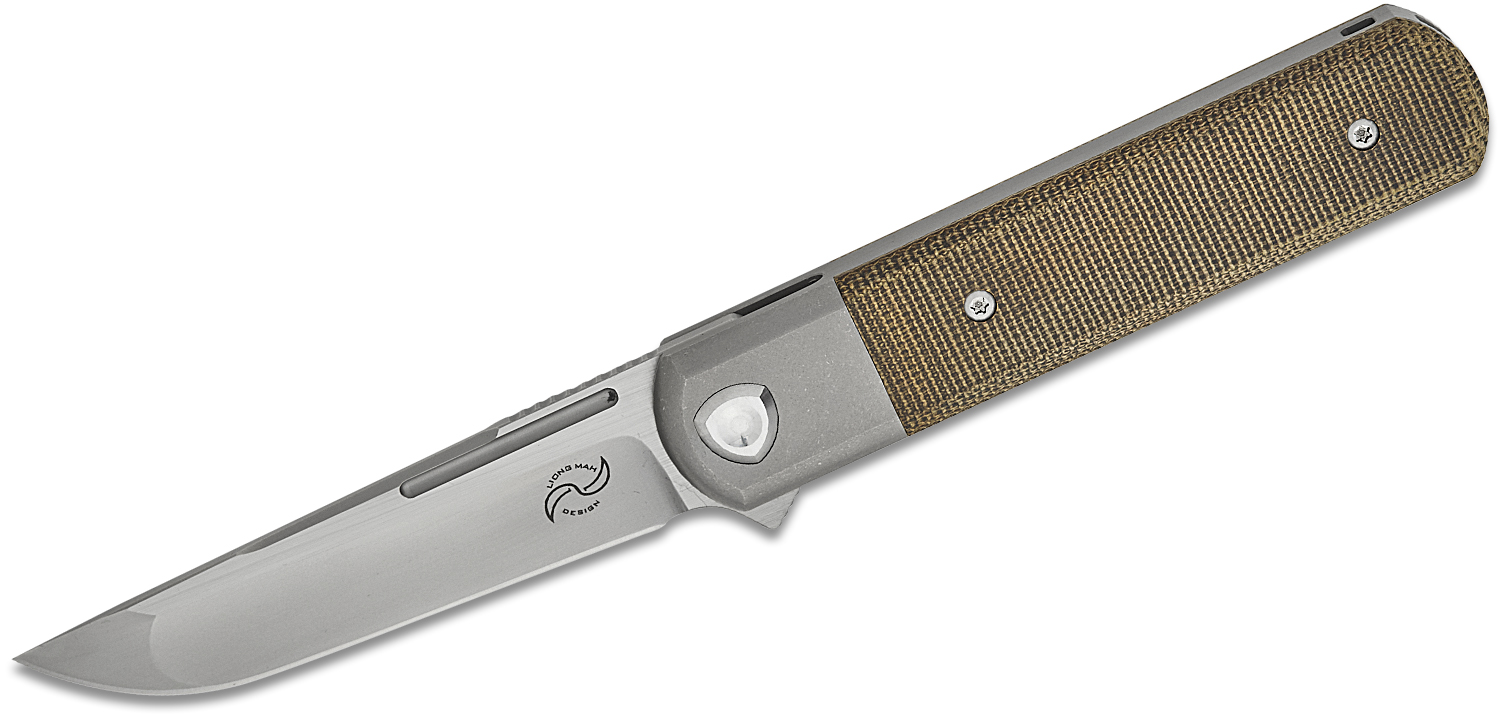 Liong Mah Designs T-1 Tanto One Bolster Lock Flipper Knife 3.75" M390 ...