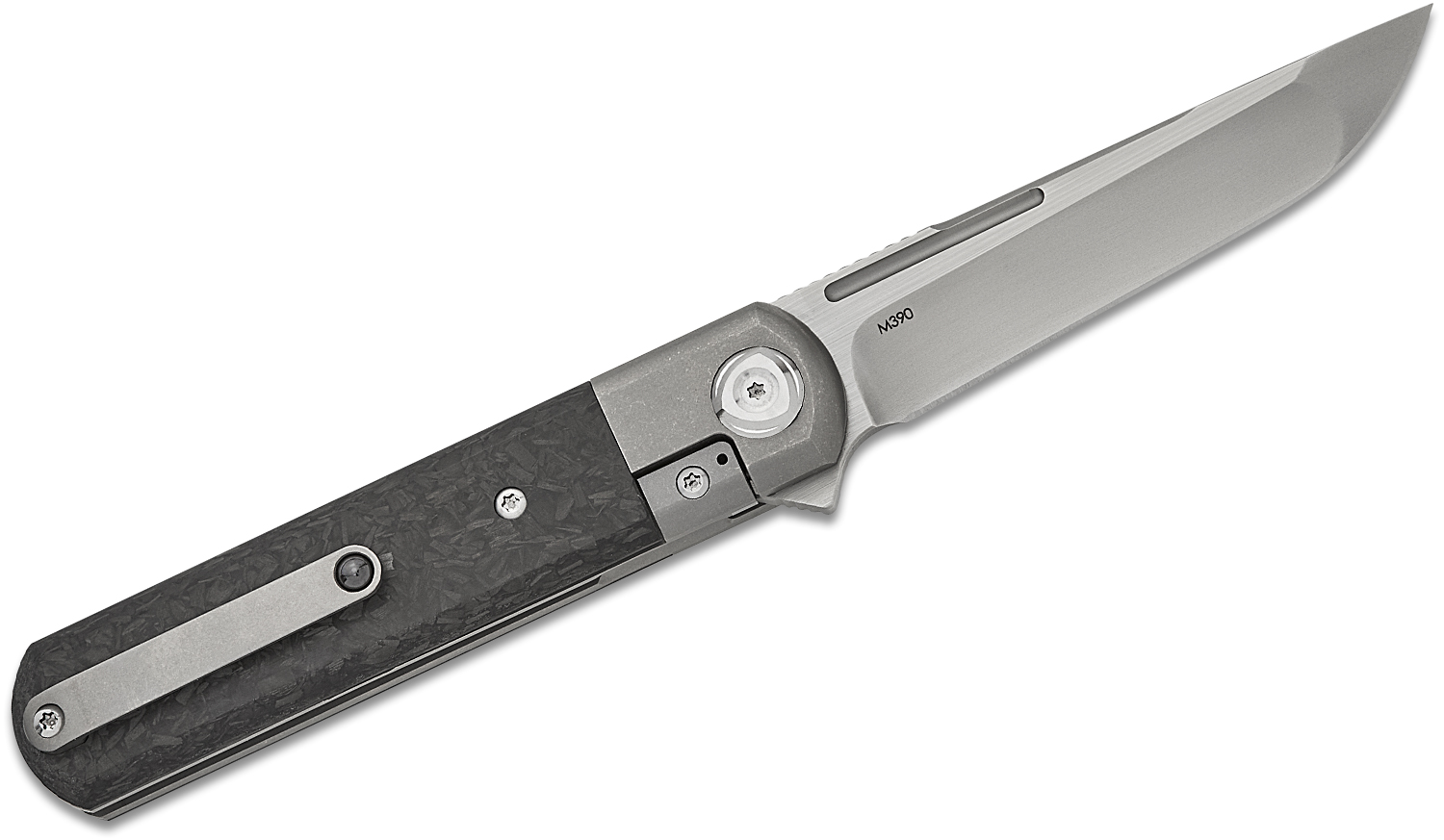Liong Mah Designs T-1 Tanto One Bolster Lock Flipper Knife 3.75" M390 ...