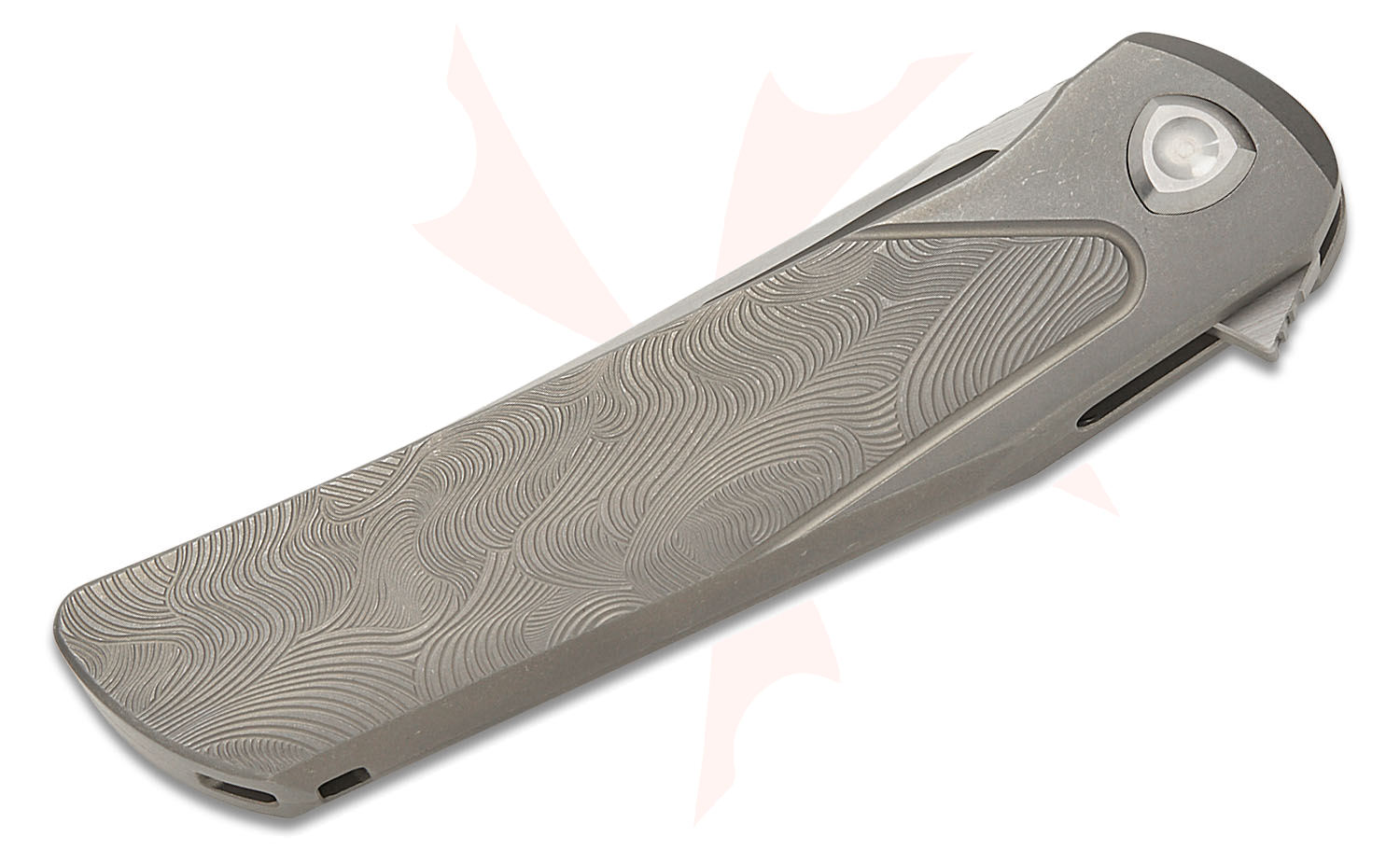 Liong Mah Designs Warrior 3 Flipper Knife 3.75" M390 Frosted Satin Hand ...
