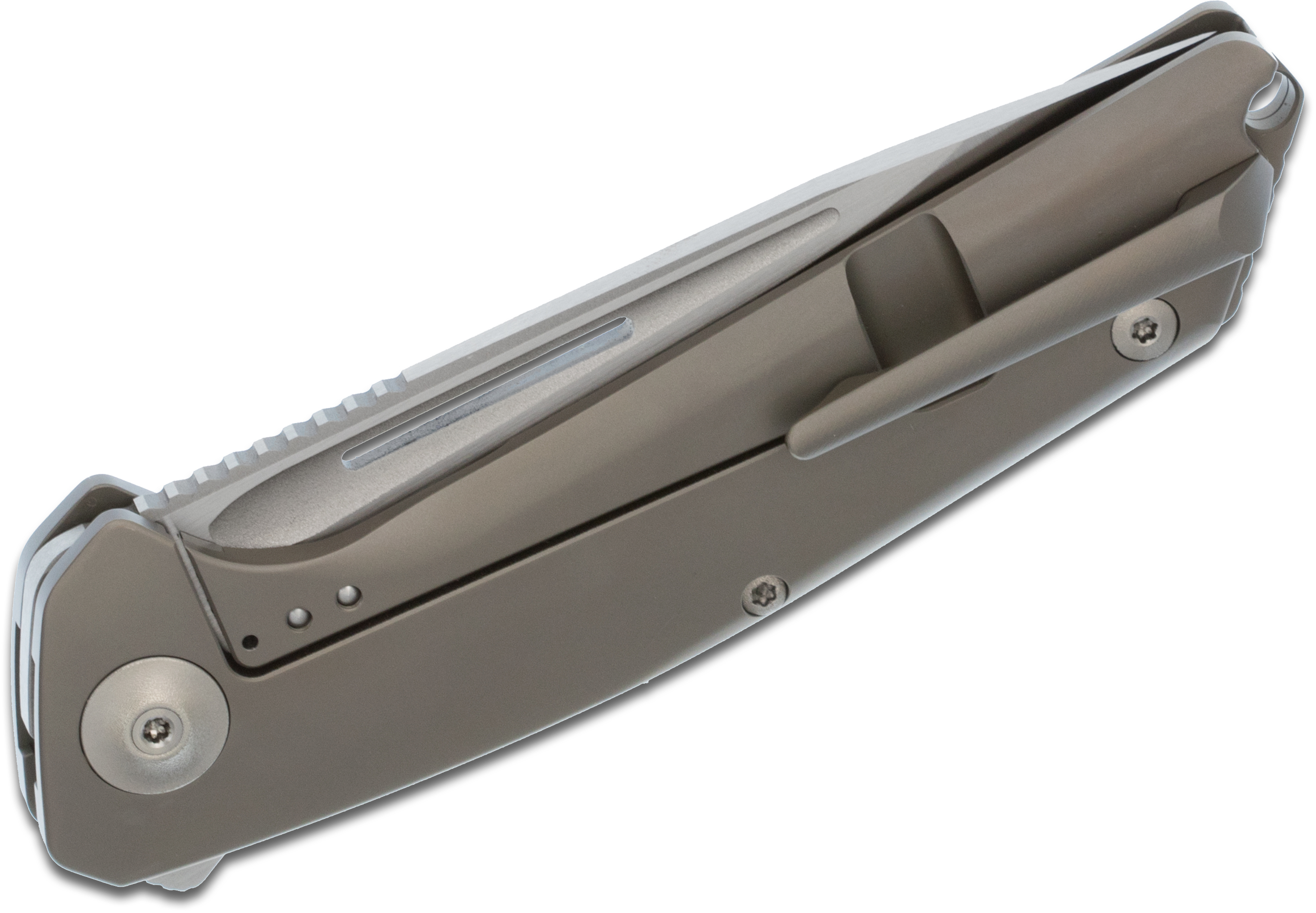 Liong Mah Designs Endeavour Flipper 3.75" S35VN Satin Blade, Contoured ...