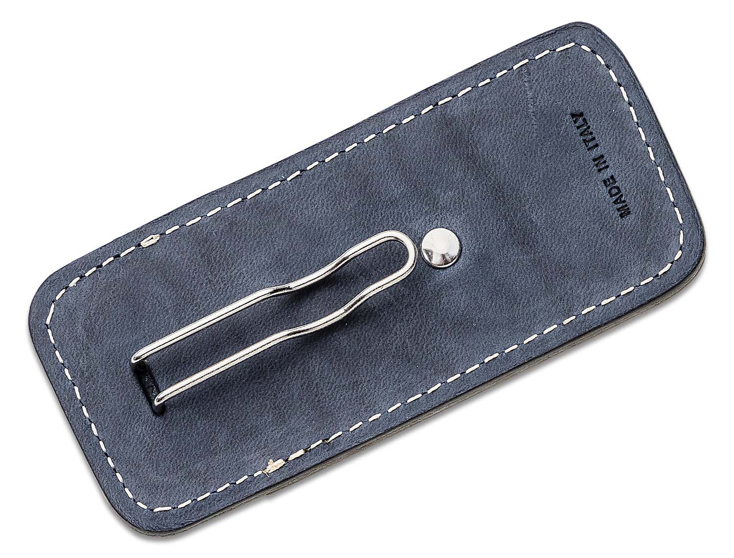 LionSteel Vertical Blue Leather Sheath with Clip - KnifeCenter - 900FDV3 BL