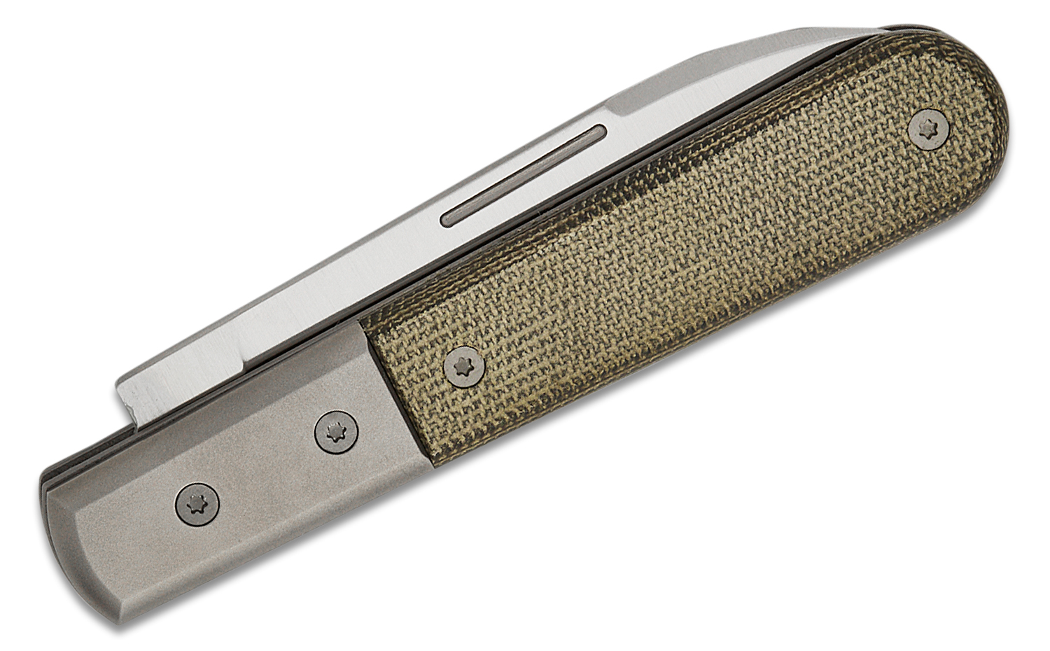 LionSteel CollectorKnives Roundhead Barlow Folding Knife 2.95" M390 Spear Point Blade, Green ...