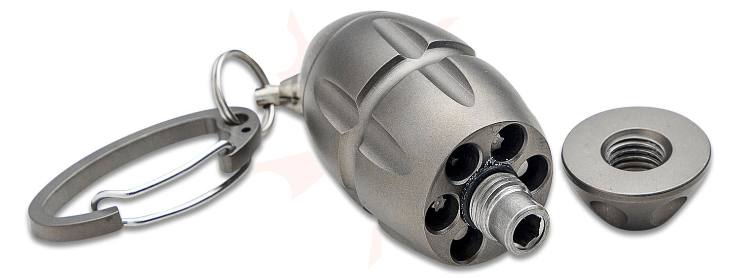 LionSteel Eggie Keychain Multi-Tool, Gray Titanium - KnifeCenter - EG-GY