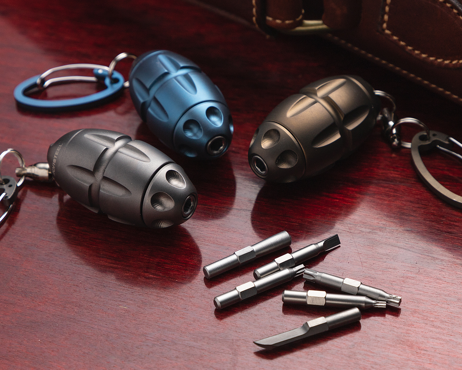 LionSteel Eggie Keychain Multi-Tool, Blue Titanium - KnifeCenter - EG-BL