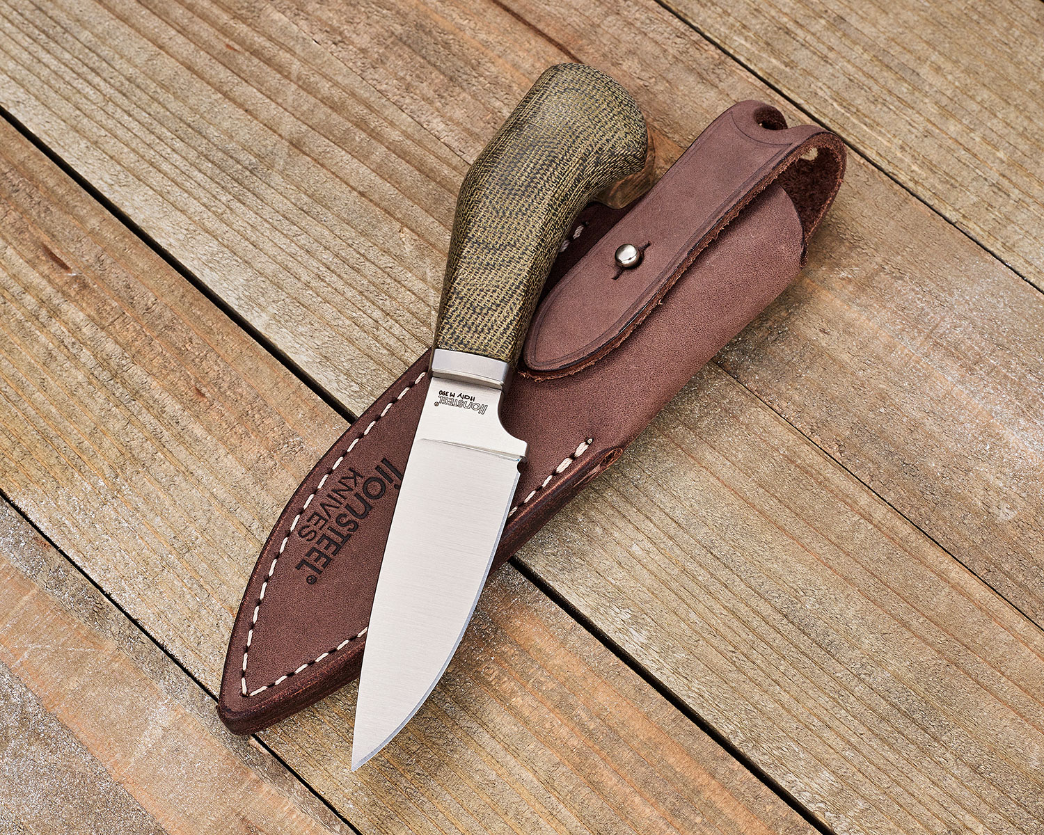 LionSteel Willy Pocket Fixed Blade Knife 3.11" M390 Satin Drop Point ...