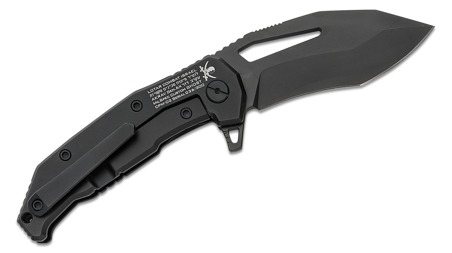 LOTAR Combat AKRAV Gen.6X GHOST 300 Series Flipper Knife 3.5" CPM-D2 ...