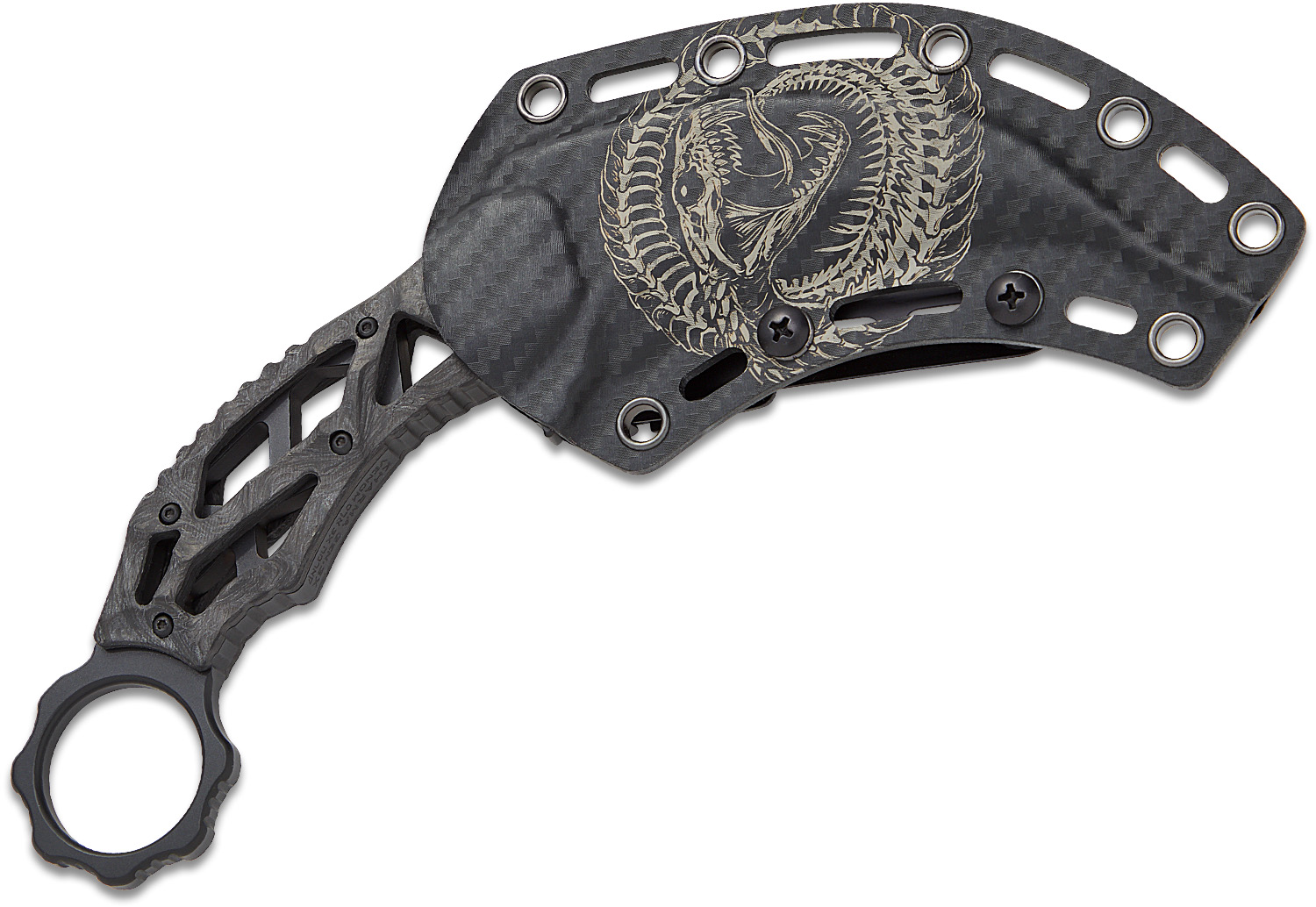 LOTAR Combat KHARMA Gen.3X VENOM Fixed Blade Knife 4" MagnaCut Ghost ...